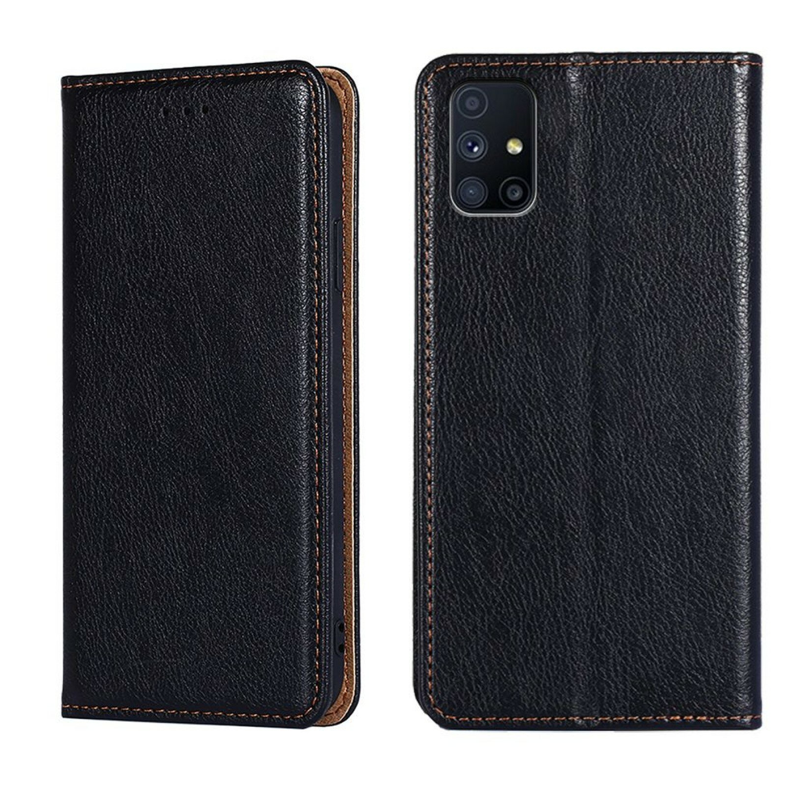 Чехол-книжка MyPads для Samsung Galaxy M51, черный, защитный аксессуар