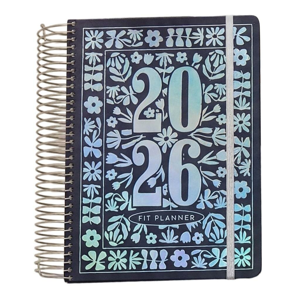 Ежедневный фитнес-дневник на спиральном переплёте, Черный