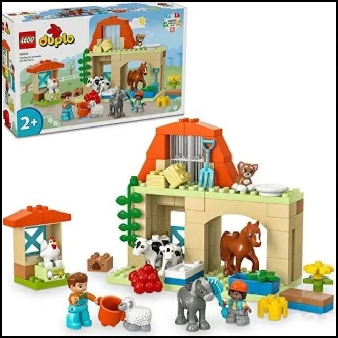 Конструктор LEGO Duplo Caring for Animals at the Farm 10987, ферма для животных, пластик, от 2 лет