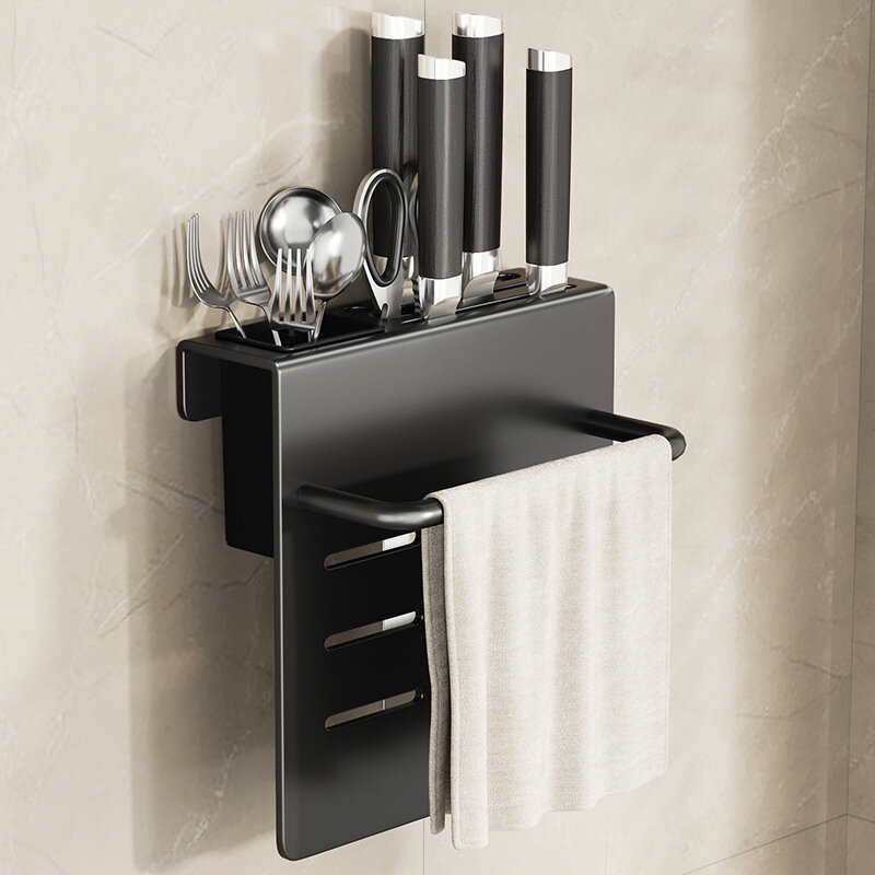 Кухонная полка для ножей от производителя, многофункциональная настенная полка для хранения ножей, интегрированная полка для хранения кухонных ножей и разделочных досок.