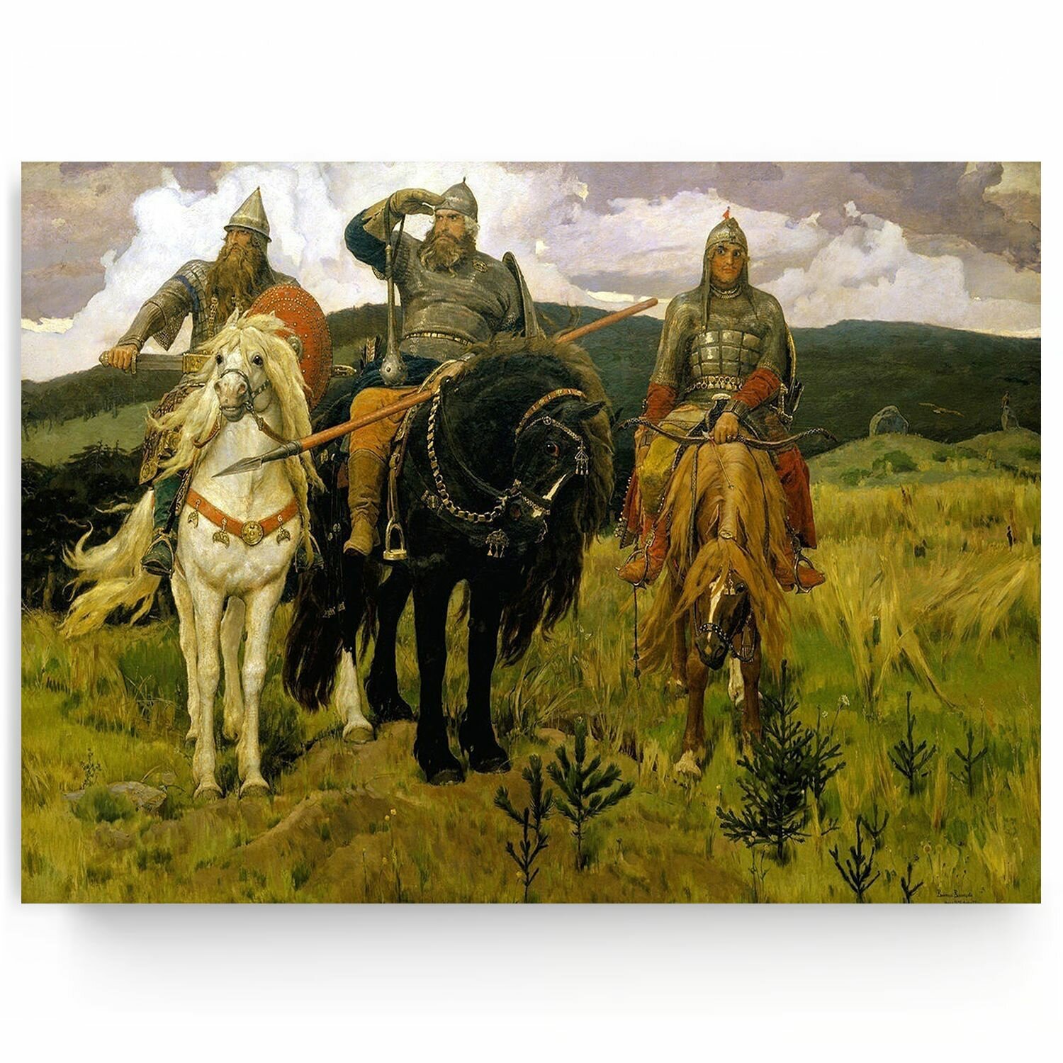Картина / репродукция, Виктор Васнецов "Богатыри", 60х80 см.