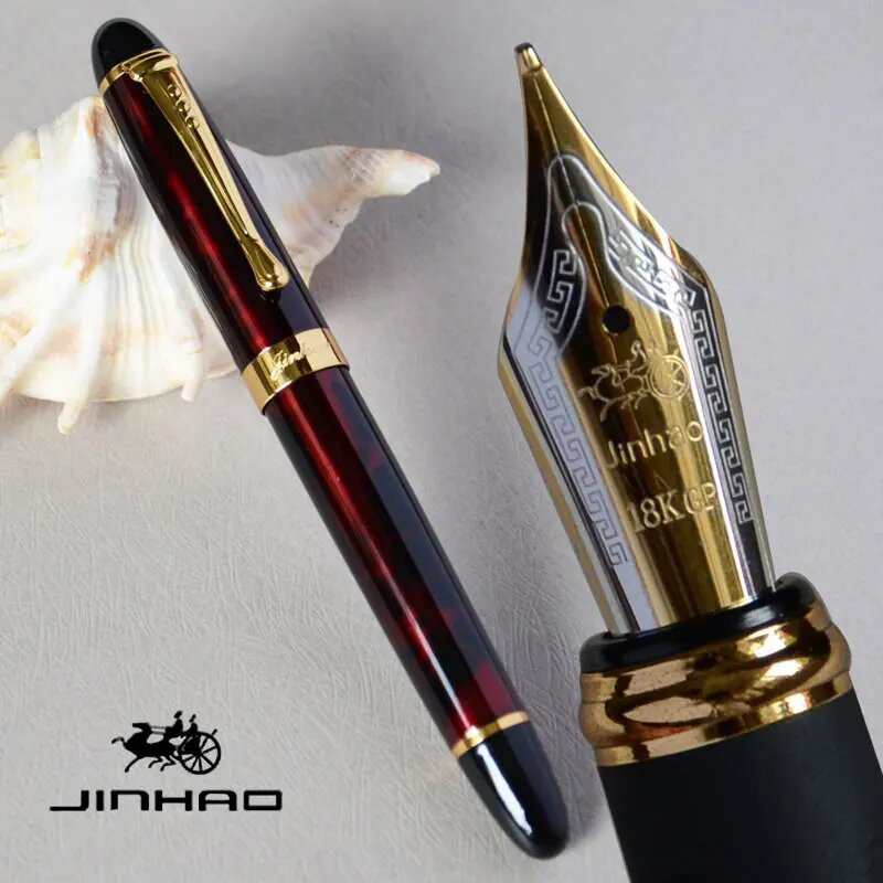 Перьевая ручка IRAURITA JINHAO X450 сине-красная as picture show