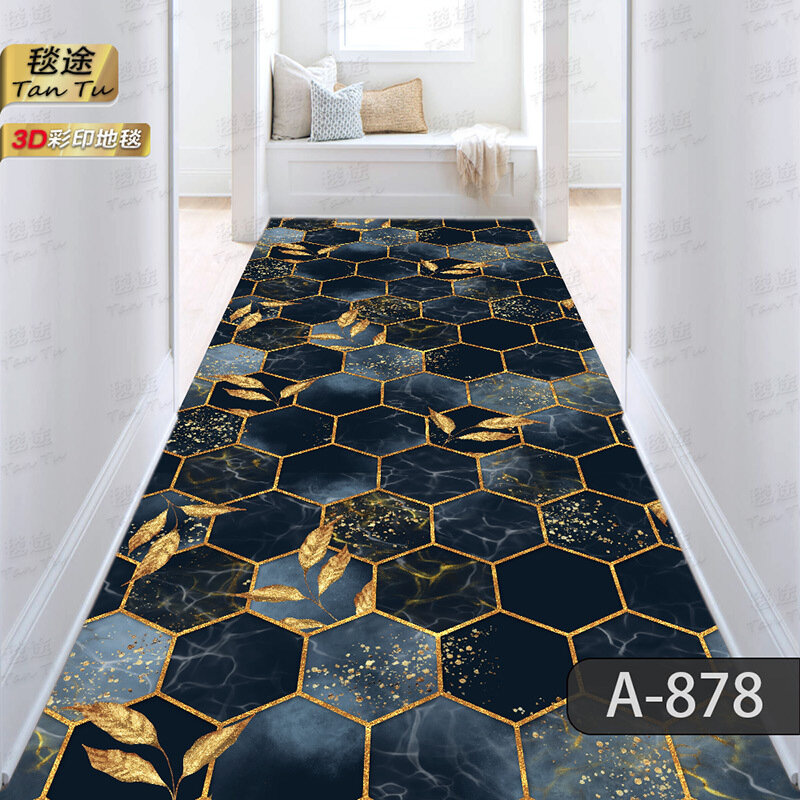 Коврик для пола в отеле, 3D-коврик, который можно разрезать, для входа, коридора, прихожей, лестницы, длинная полоса коврового покрытия для отелей.