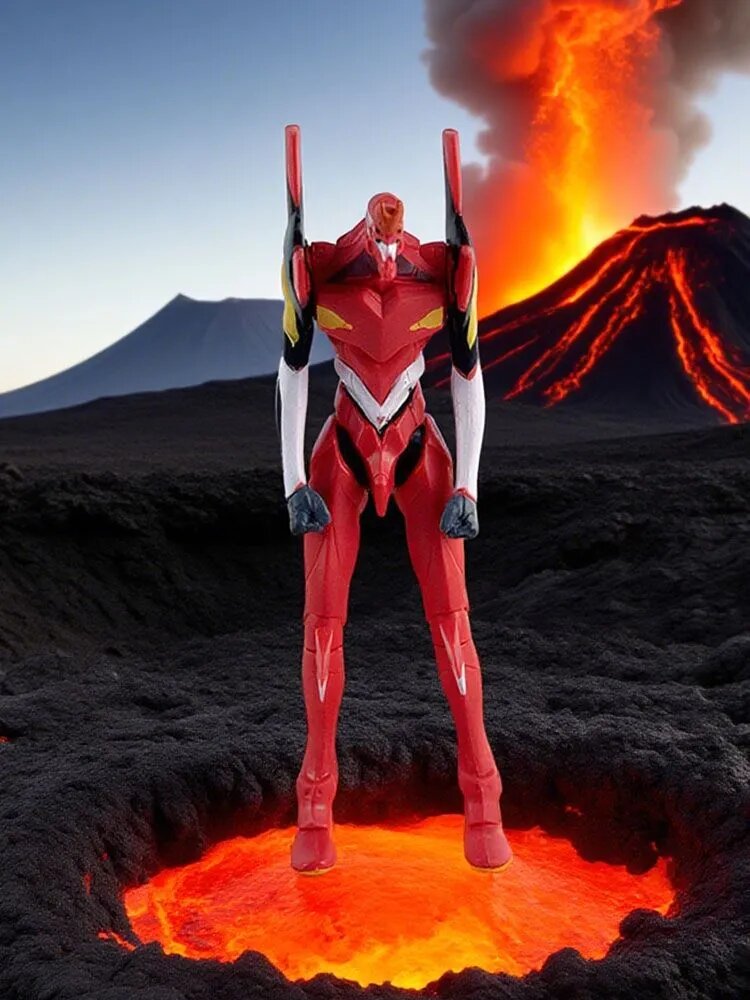 Машина № 2 красного цвета ручной работы eva Neon Genesis Evangelion series toys Ultimate Mecha model decoration