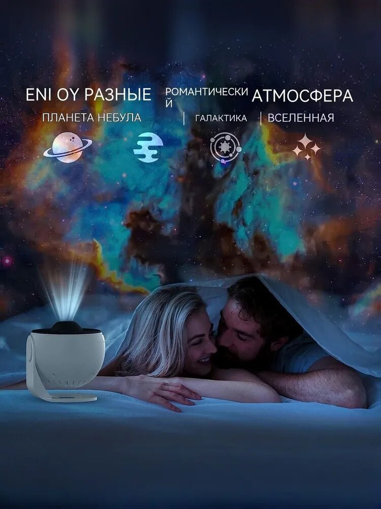 Светильник-проектор для домашнего кинотеатра, ночник, проекция звездного неба, 12 дисков — фото 1