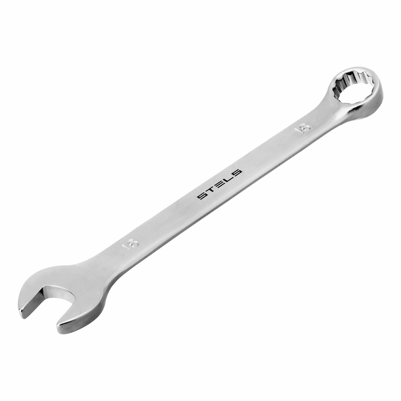 Ключ комбинированный, 16 мм, CrV, матовый хром Stels 15221