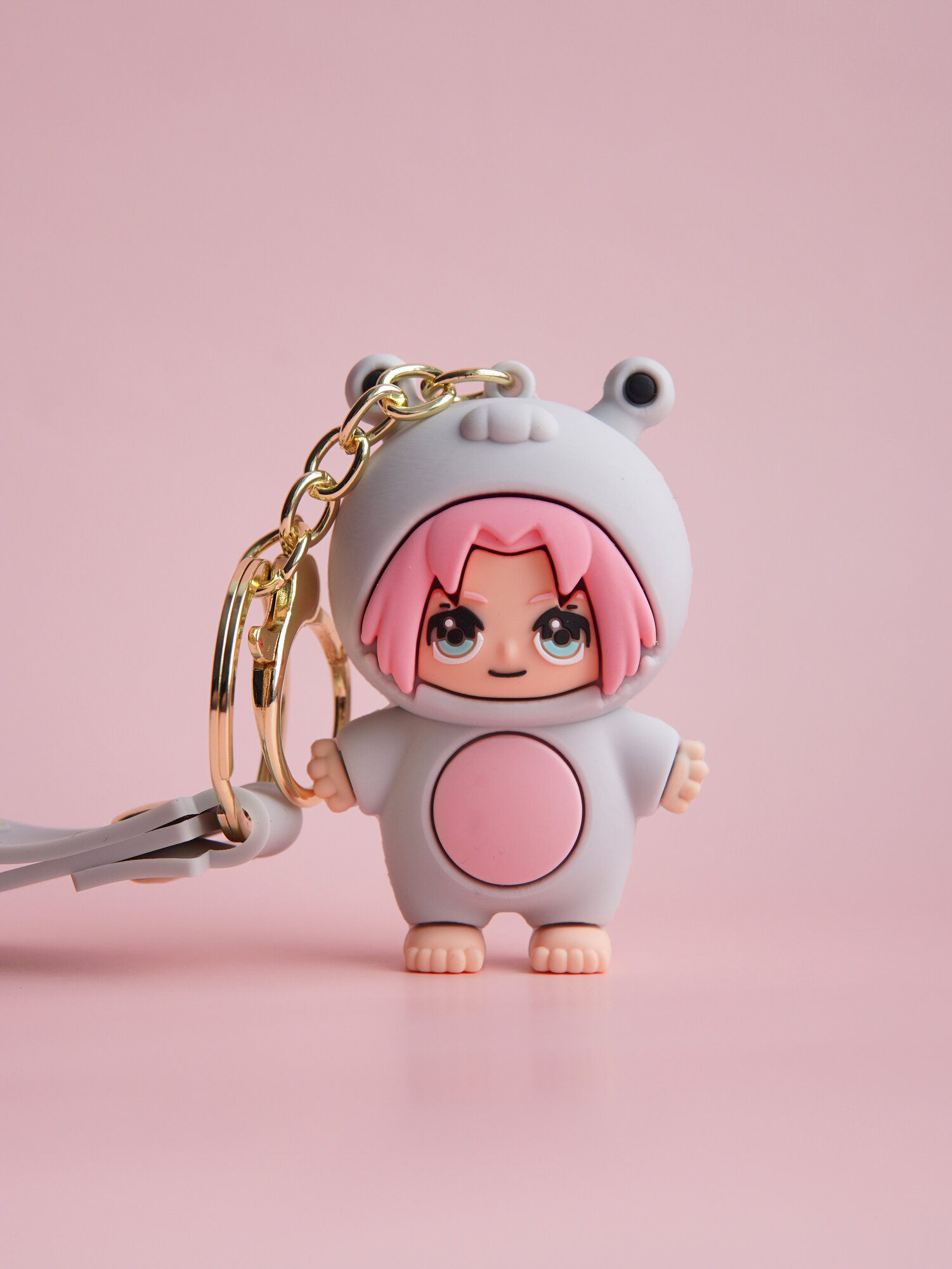 Брелок Сакура Харуно Наруто (Sakura Naruto) в кигуруми | Украшение на рюкзак и ключи | Подарок фанату аниме