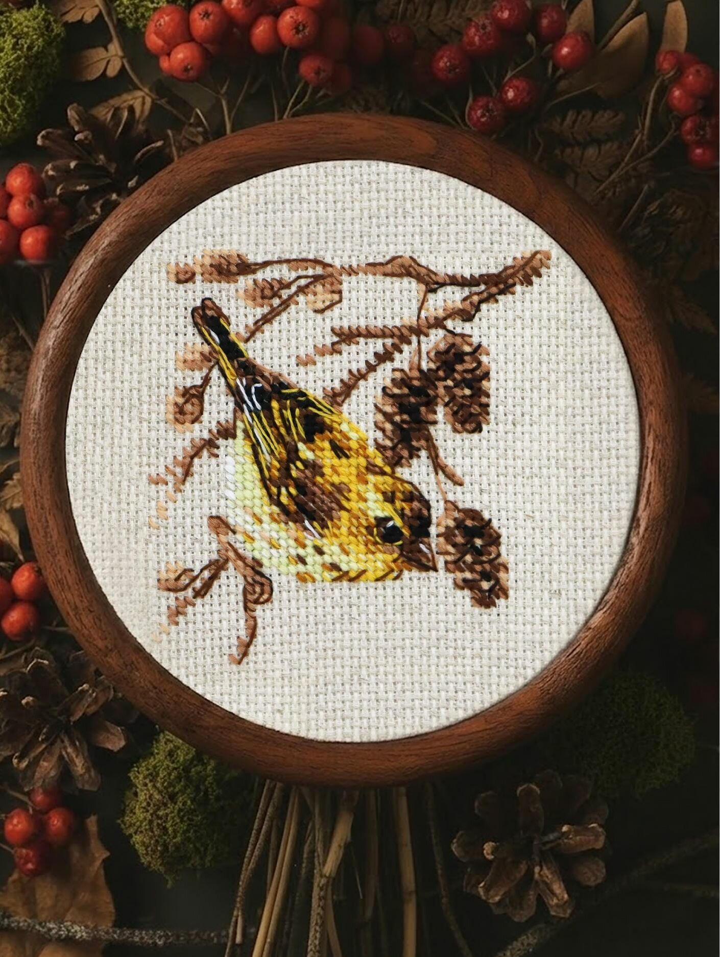 Набор для вышивания крестом "Чижик" Риолис, вышивка крестиком, 10*10 см, 2329