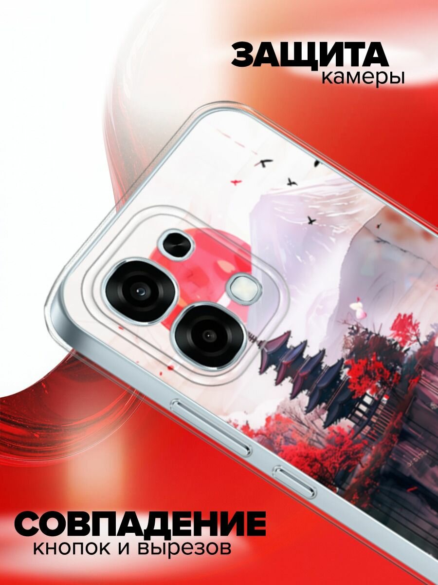 Чехол на Oppo A6 Pro / Оппо A6 Про с принтом Японская картина — фото 1