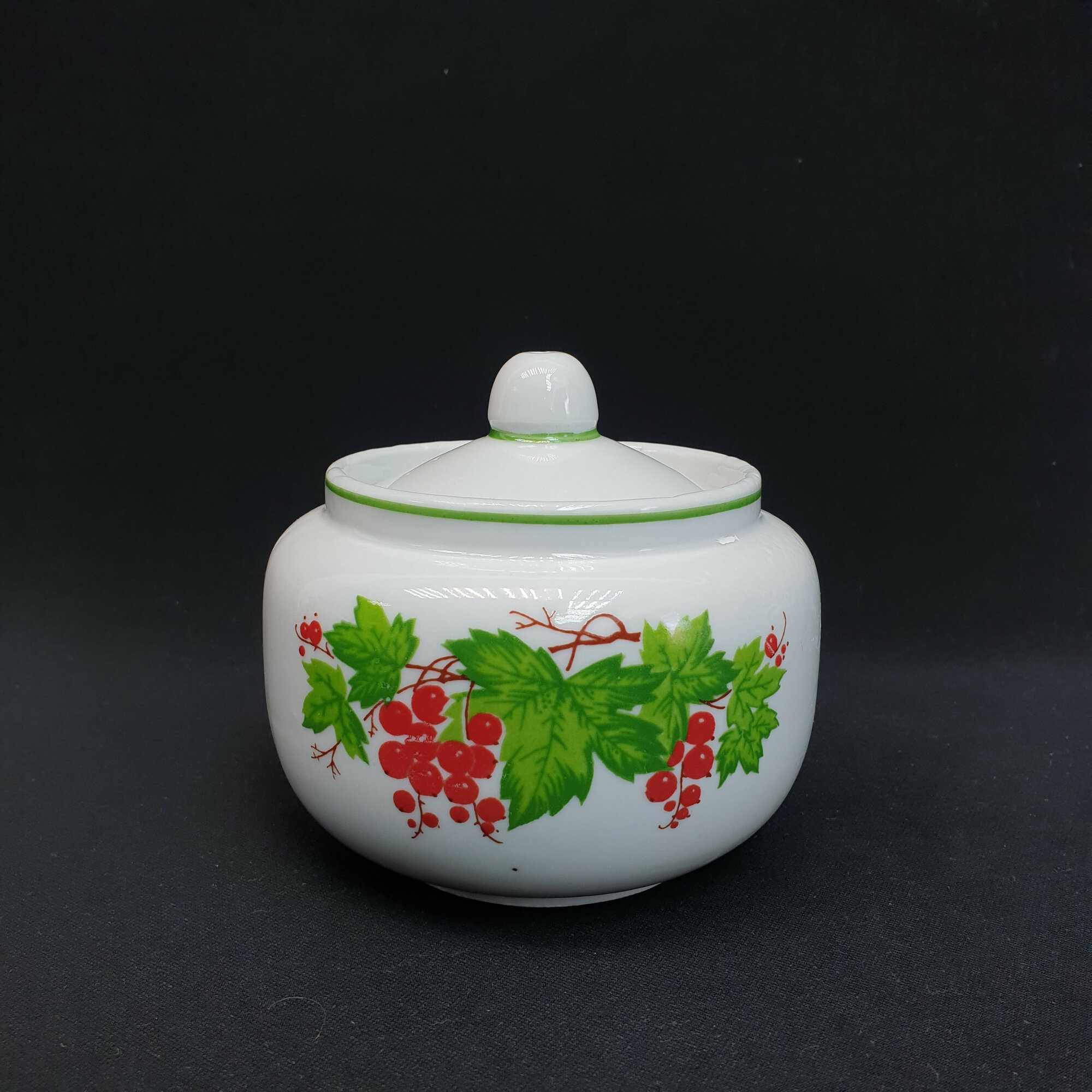 Винтажная сахарница 500 мл, Вербилки, фарфор, деколь, СССР.