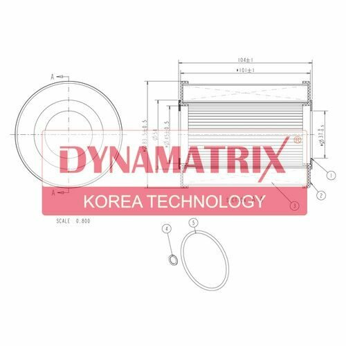 Фильтр масляный Dynamatrix-Korea DOFX1541D