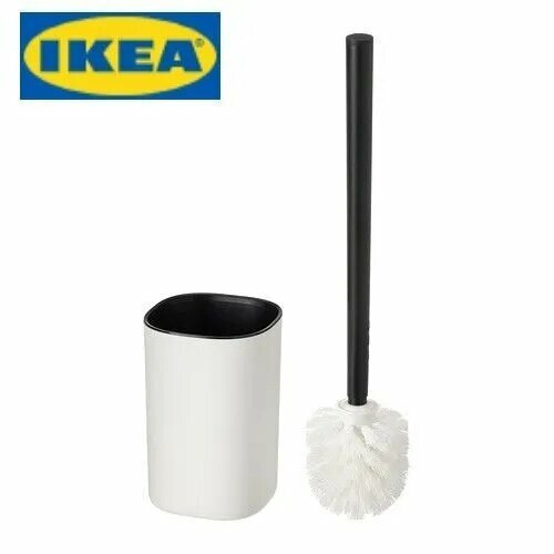 Ершик для туалета IKEA STORAVAN TRONNAN, оригинальный, прочный, удобный, белый/черный