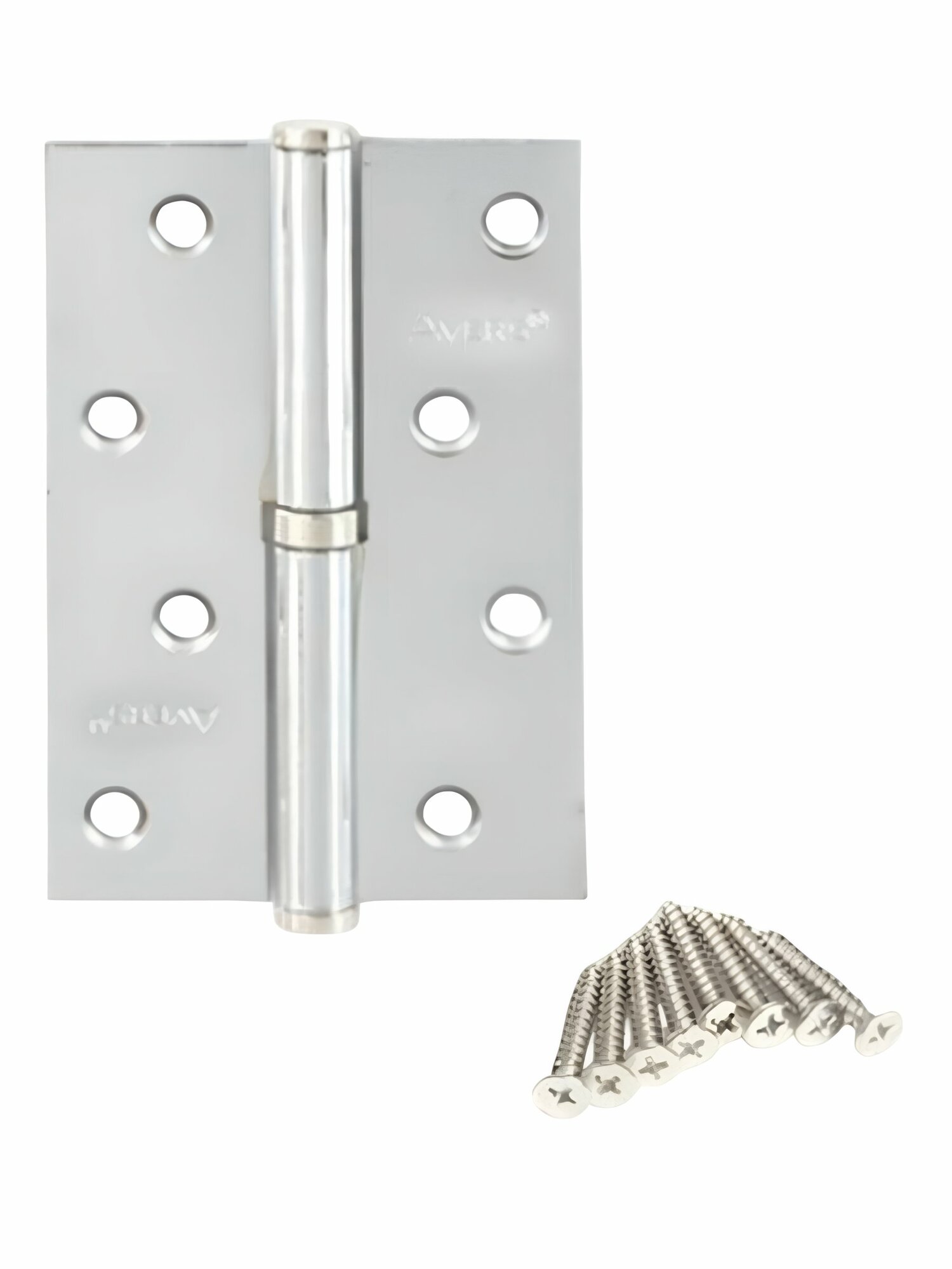 Петля для деревянных дверей, с подшипником, Avers, 100х75х2.5 мм, левая, B-CR-L, 30704, хром