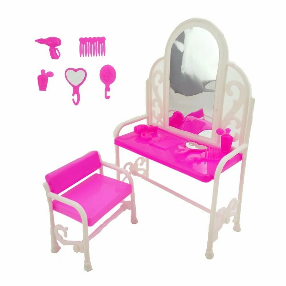 Туалетный столик для Барби, мебель аксессуары для куклы monster high 29 см