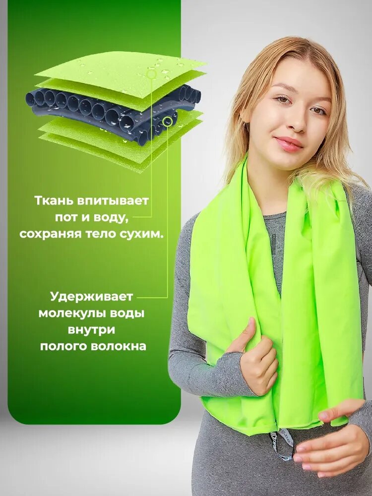 Полотенце спортивное. Полотенце из микрофибры 120 х 50 см / OCEAS