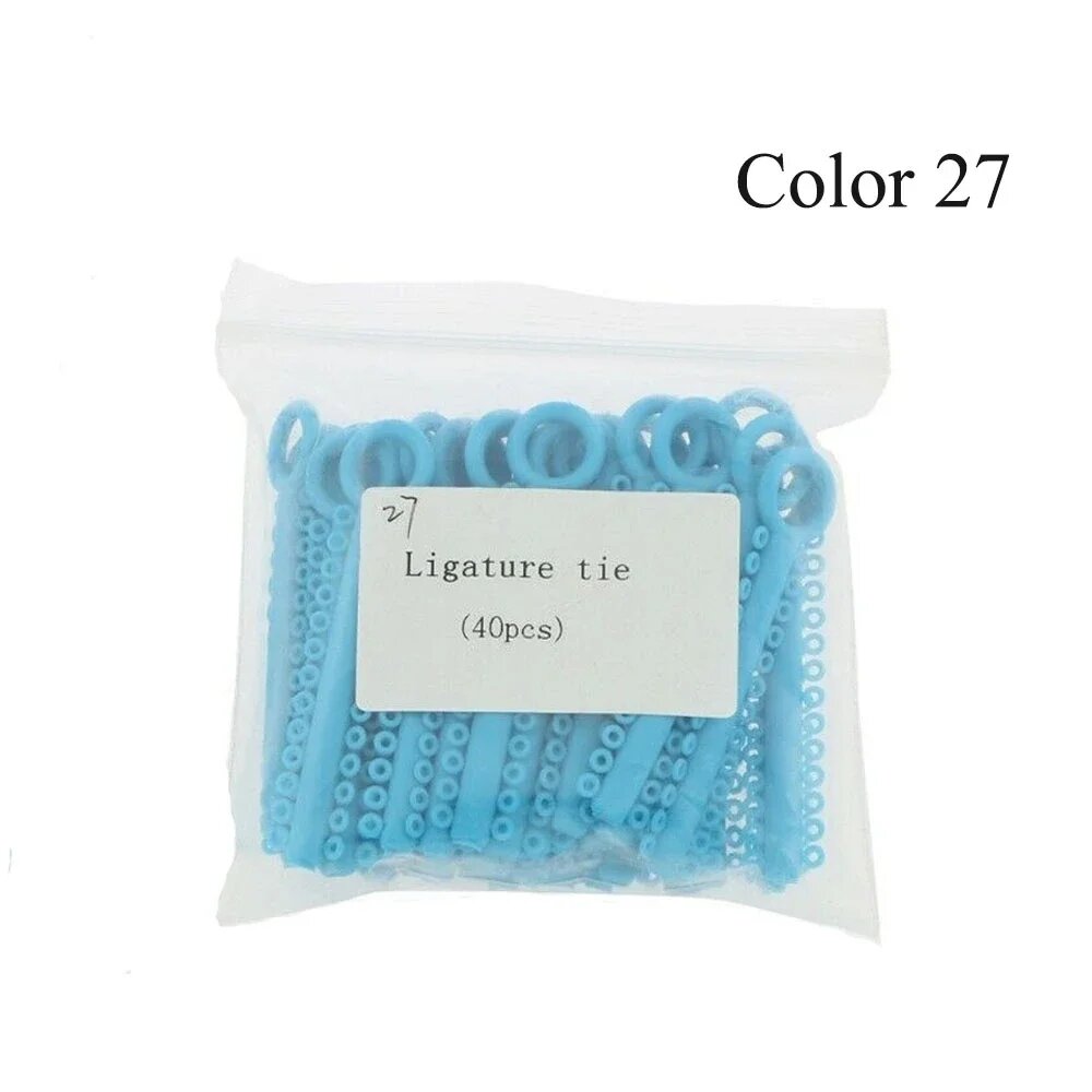 1040 шт./упак. = 40 палочек, стоматологическая ортодонтия, эластичные лигатуры, завязки, Color27