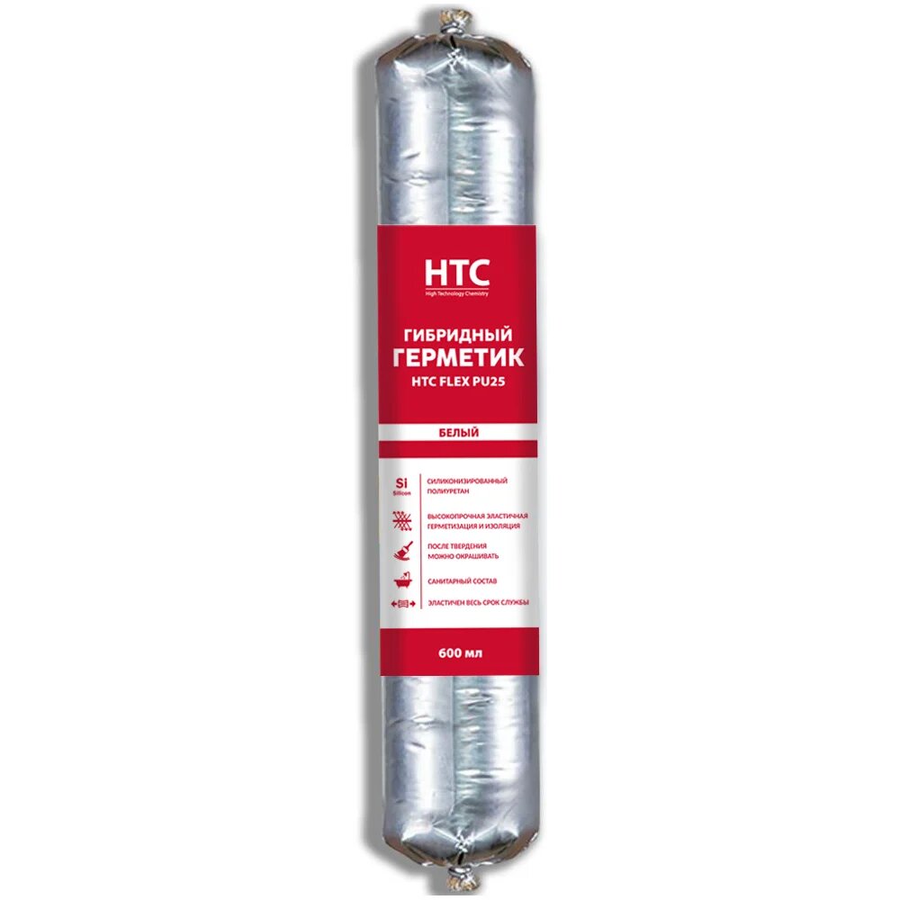 CEMMIX Гибридный герметик HTC Flex PU25, 600 мл белый pu25_white
