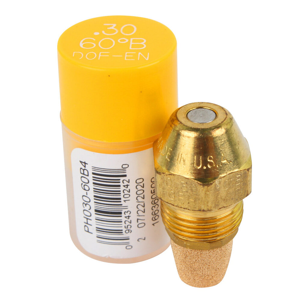 Форсунка Delavan 0.30GPH, 60B DELOFLO, PH030-60B4, В - образная форма распыла, угол 60 градусов, для дизеля — фото 1