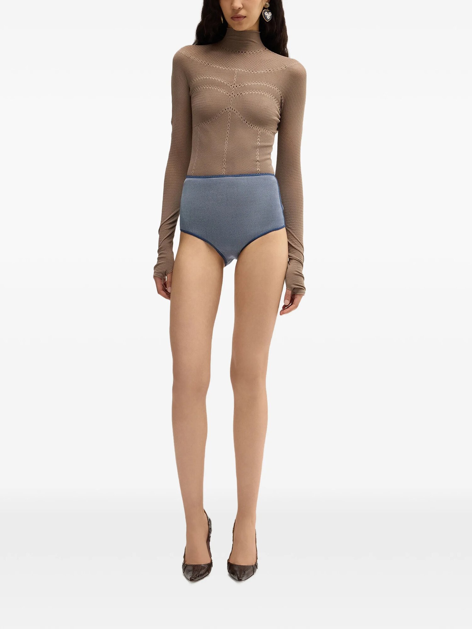 Топ MACCAPANI Mock-neck top, размер OneSize, разноцветный — фото 1