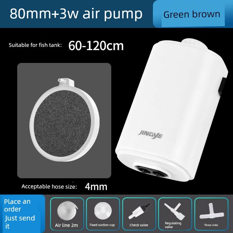 Камень-пузырек 8 см сине-коричневого цвета с 3 Вт тихим насосом, система аэрации для аквариума, аксессуар аэрации