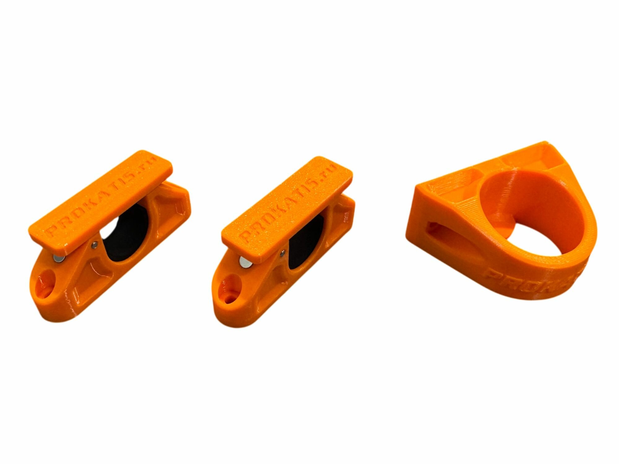 Держатель-прищепка для спиннинга (комплект), оранжевый, Прокатись. ру