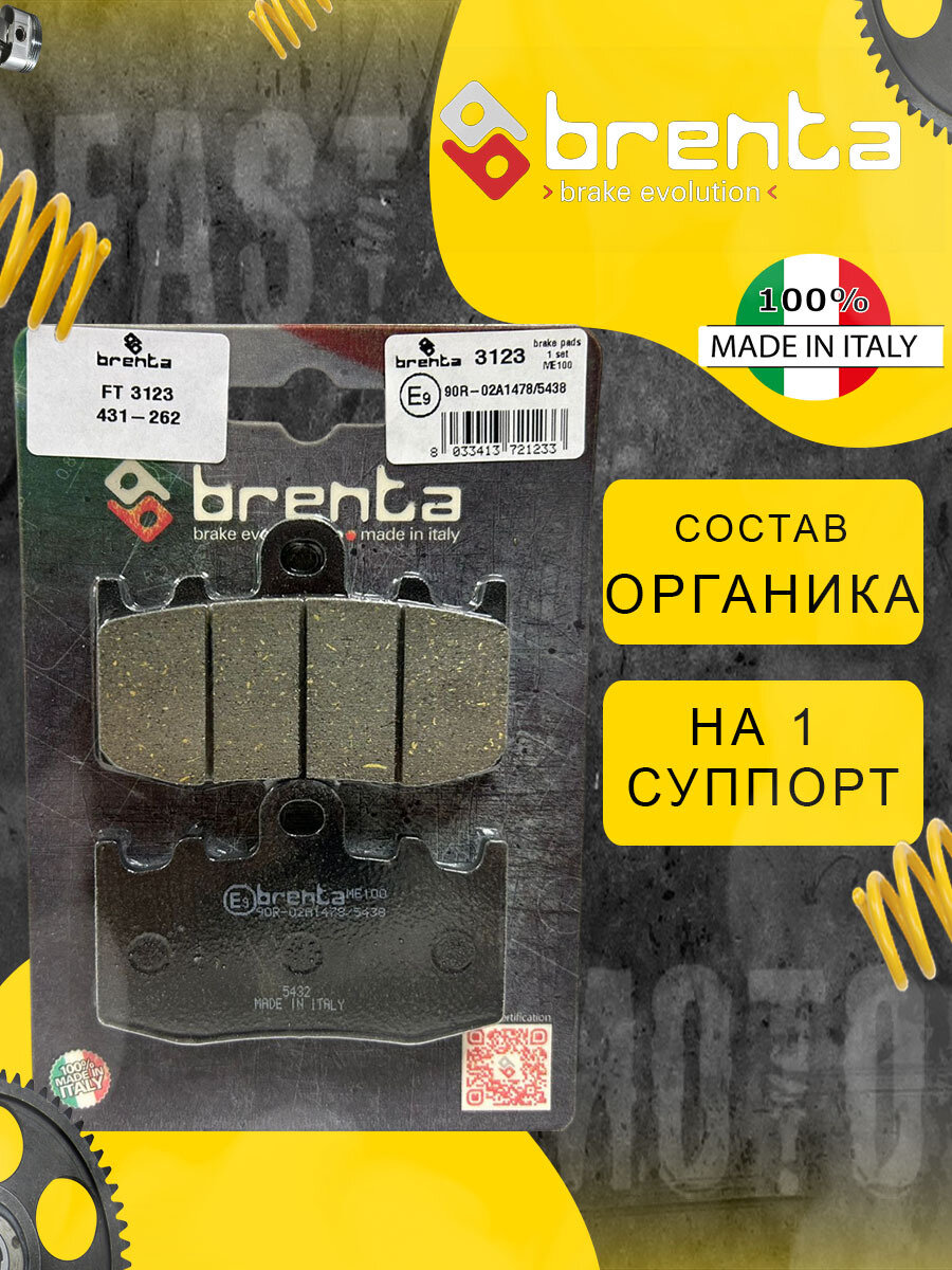 Тормозные колодки Brenta BR3123 (FT3123)