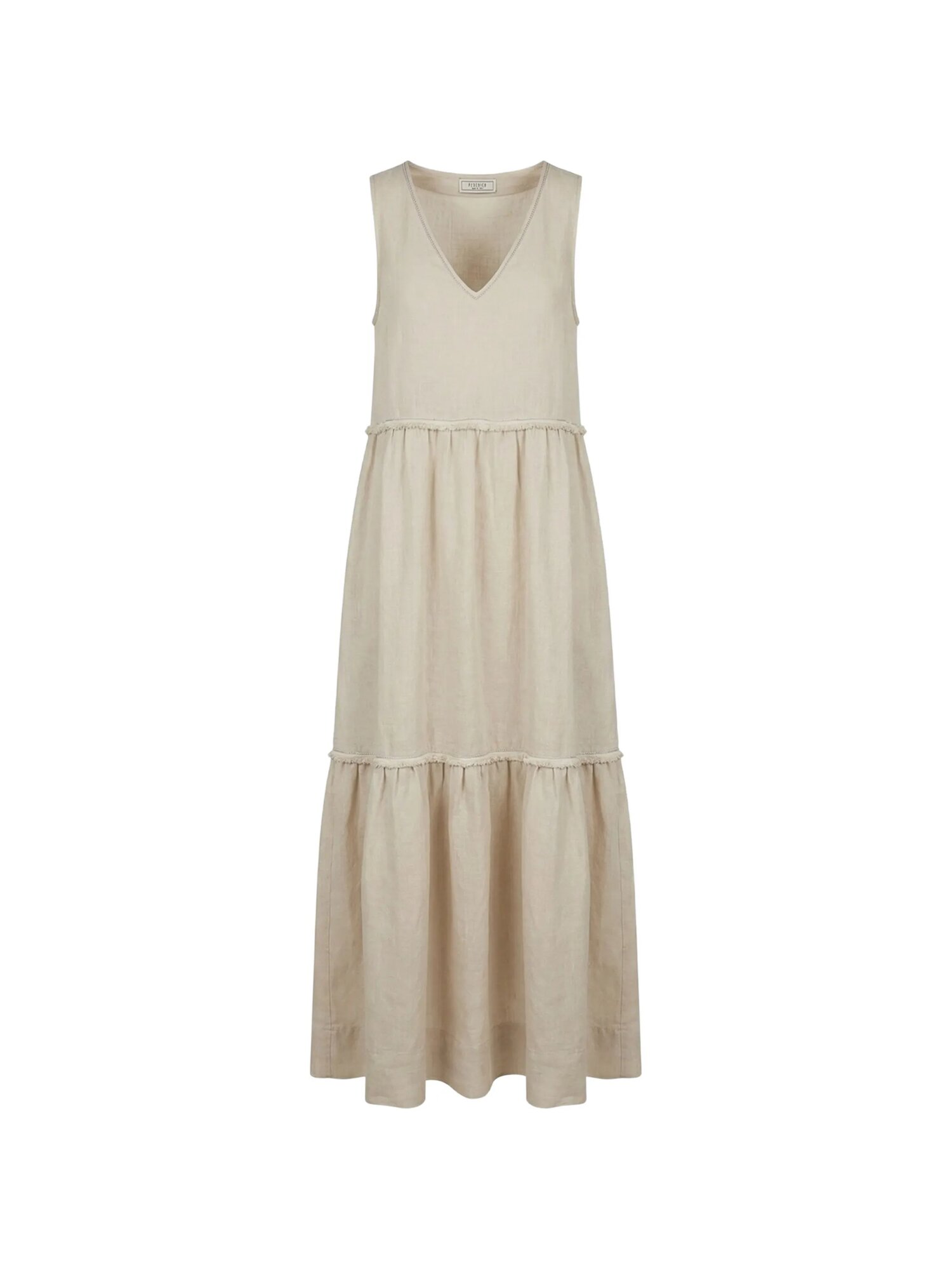 Платье Tiered frayed-edge maxi dress