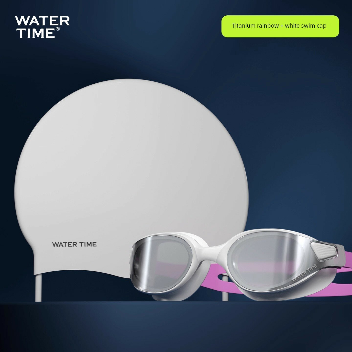 WaterTime Титановый Радуга Набор Очки с Анти-Туманной Технологией для Простого Стекла