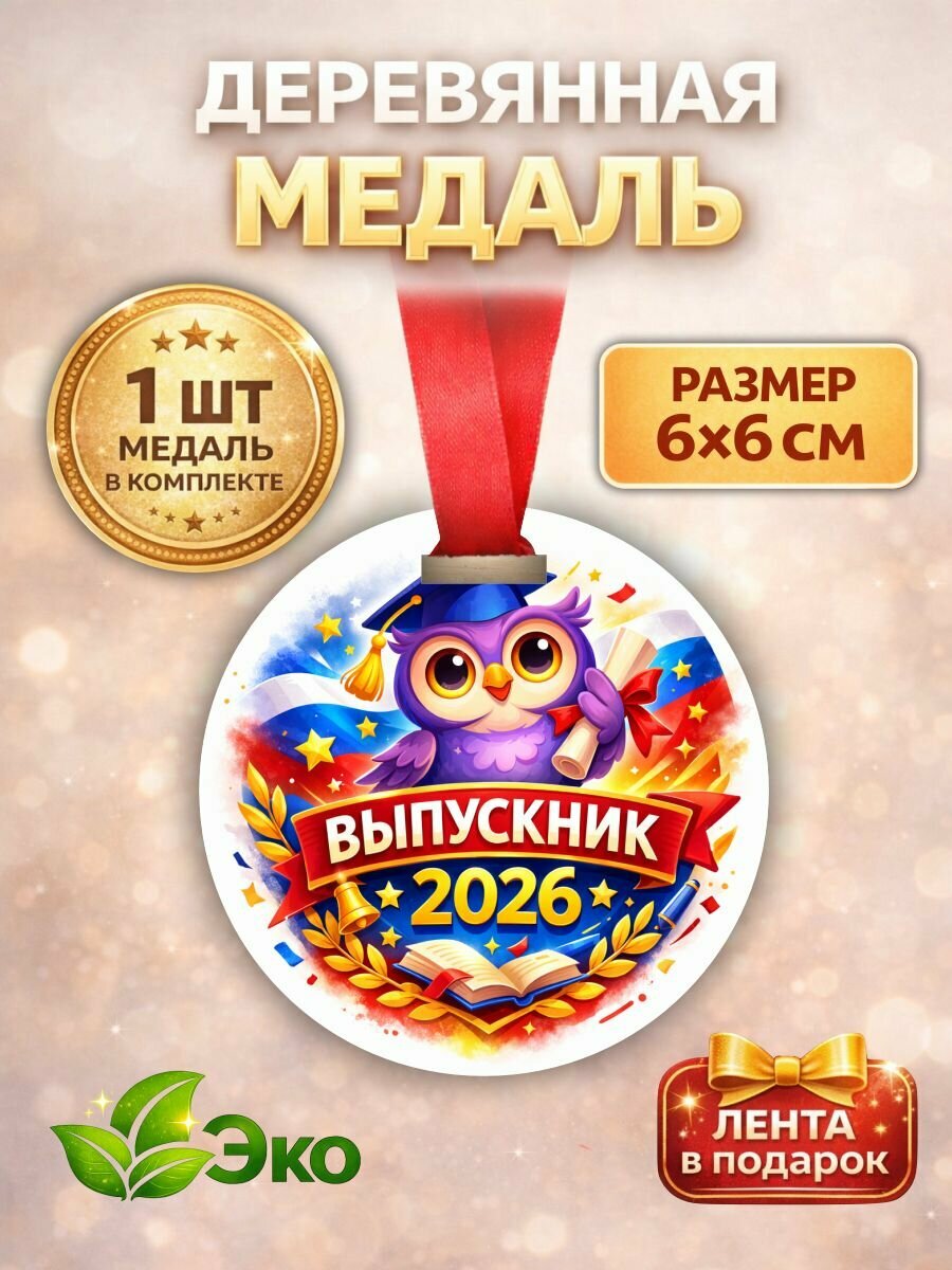 Медаль выпускник (1 штука) подарок