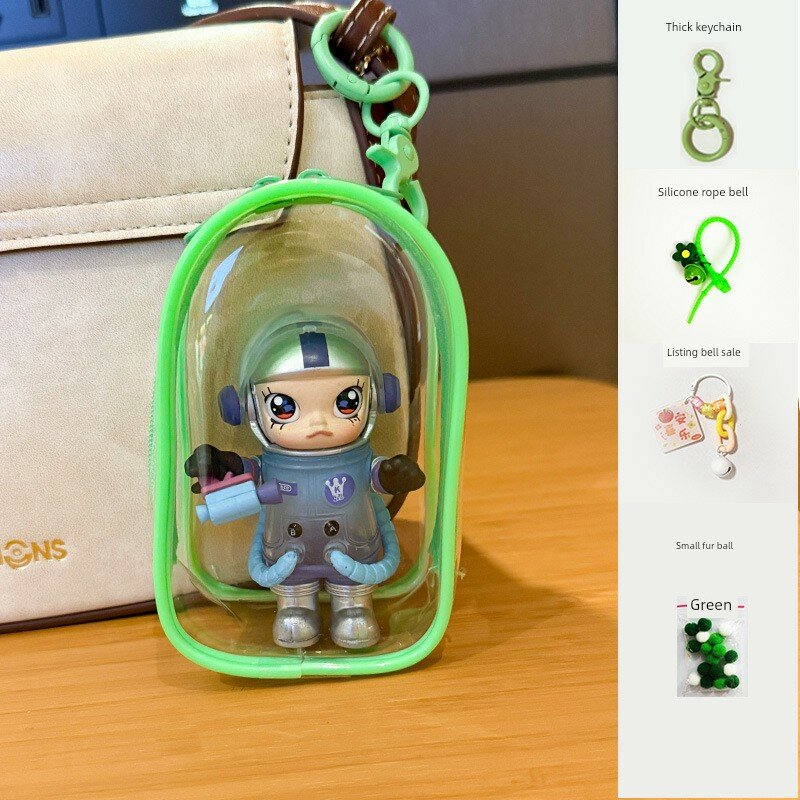 Прозрачная детская сумка из ПВХ Bubble Mart, 10 см, фигурка Nunu, 5 см, в закрытой упаковке, сумка для прогулок, 10cm