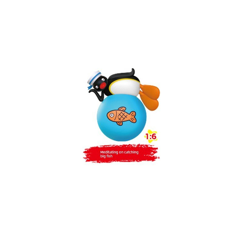 Оригинальная серия милых фигурок-пингвинов Pingu в шариках (Blind Box) – милая мультяшная игрушка-антистресс, украшение