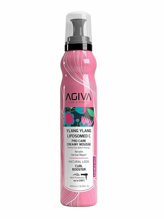 Мусс AGİVA для укладки волос Ylang Ylang Lıpozom C Pro Care, 200 мл