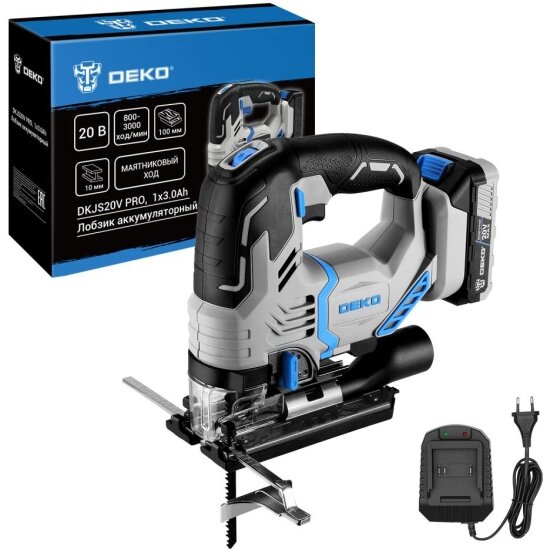 Лобзик аккумуляторный Deko DKJS20V PRO, 20В, 1x3.0Ач (085-1328)