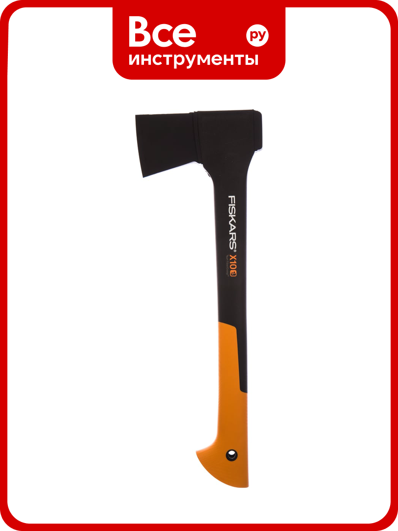 Универсальный топор Fiskars X10-S 1015619 (121443) бытовой с рукоятью из FiberComp и лезвием из закаленной стали