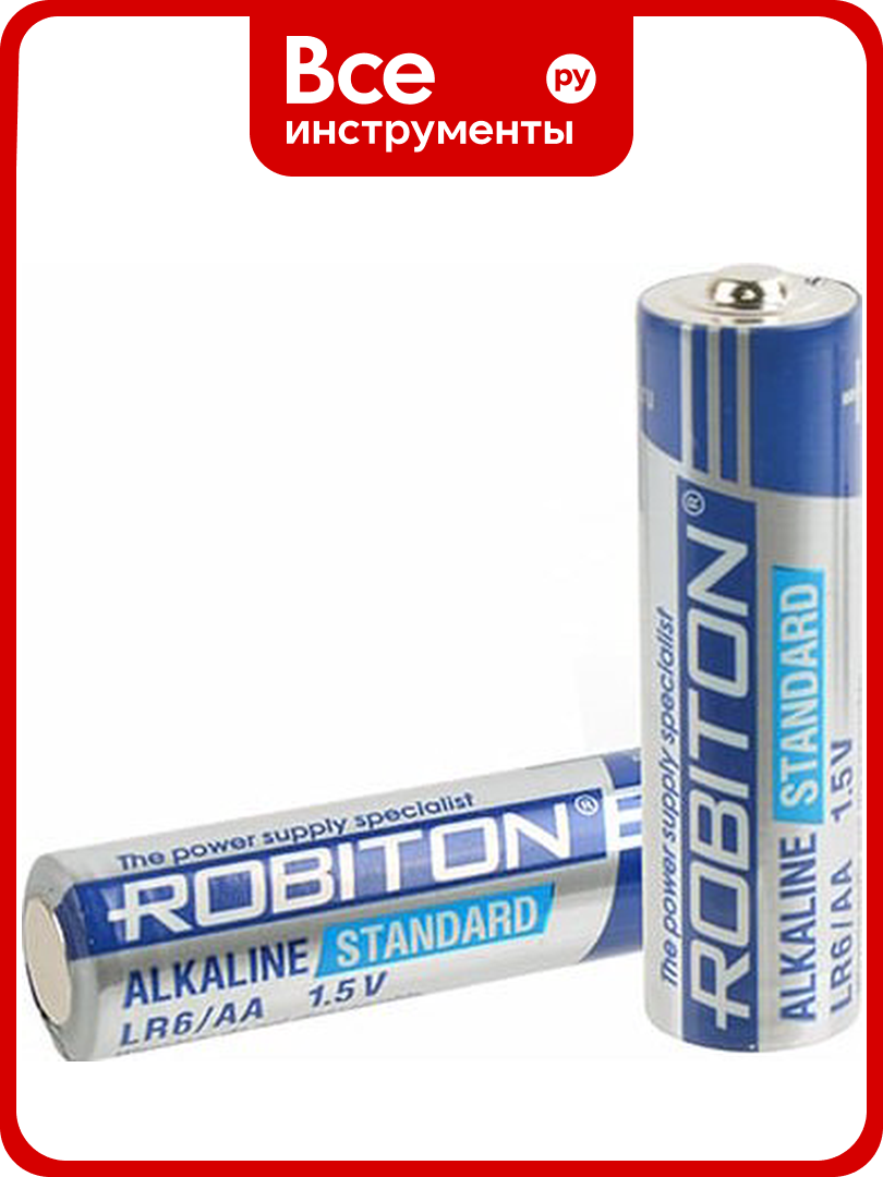 Элементы питания Robiton STANDARD LR6 BULK20 пальчиковые щелочные AA‑алкалиновые элементы для бытовых устройств