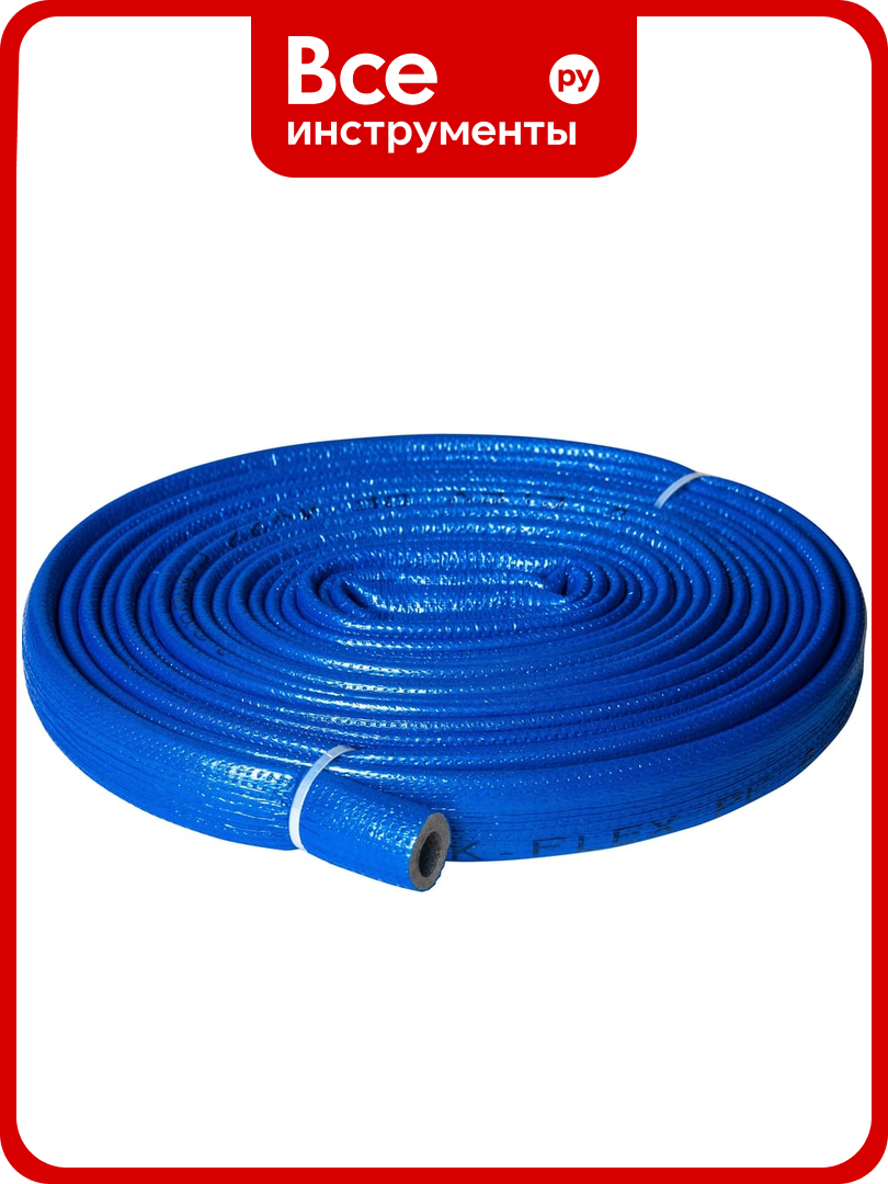 Теплоизоляция для труб K-FLEX PE COMPACT в синей оболочке 22/6 бухта 10м R060222103PECB