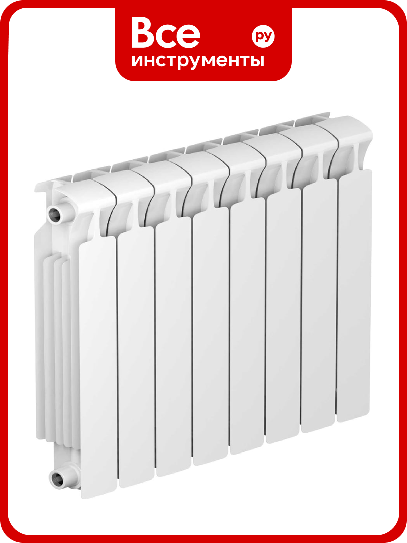 Биметаллический радиатор RIFAR MONOLIT 500 08 секц. бок. R-MN-500-08 антифризоустойчивый секционная конструкция