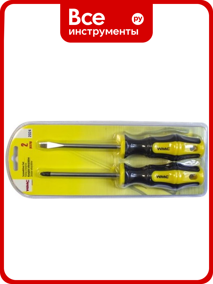 Набор отверток WMC TOOLS WMC-2024, магнитный наконечник, CrV, 2 шт
