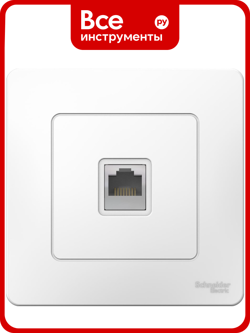 Компьютерная розетка Systeme Electric BLANCA RJ45, категория 5E, белый BLNIS045001, для города и дачи, изготовлена