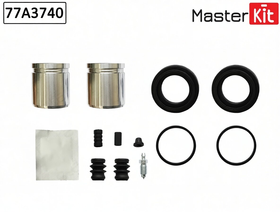 Ремкомплект тормозного суппорта + поршень NISSAN PATHFINDER 01-01- 77A3740 MasterKit арт. 77A3740