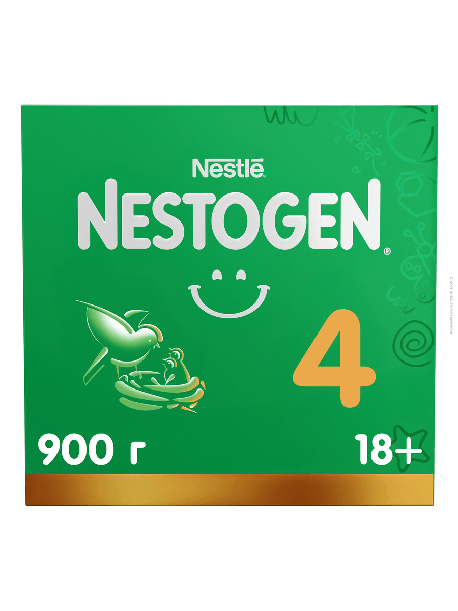 Молочко детское Nestogen 4, с 18 месяцев, 900 г