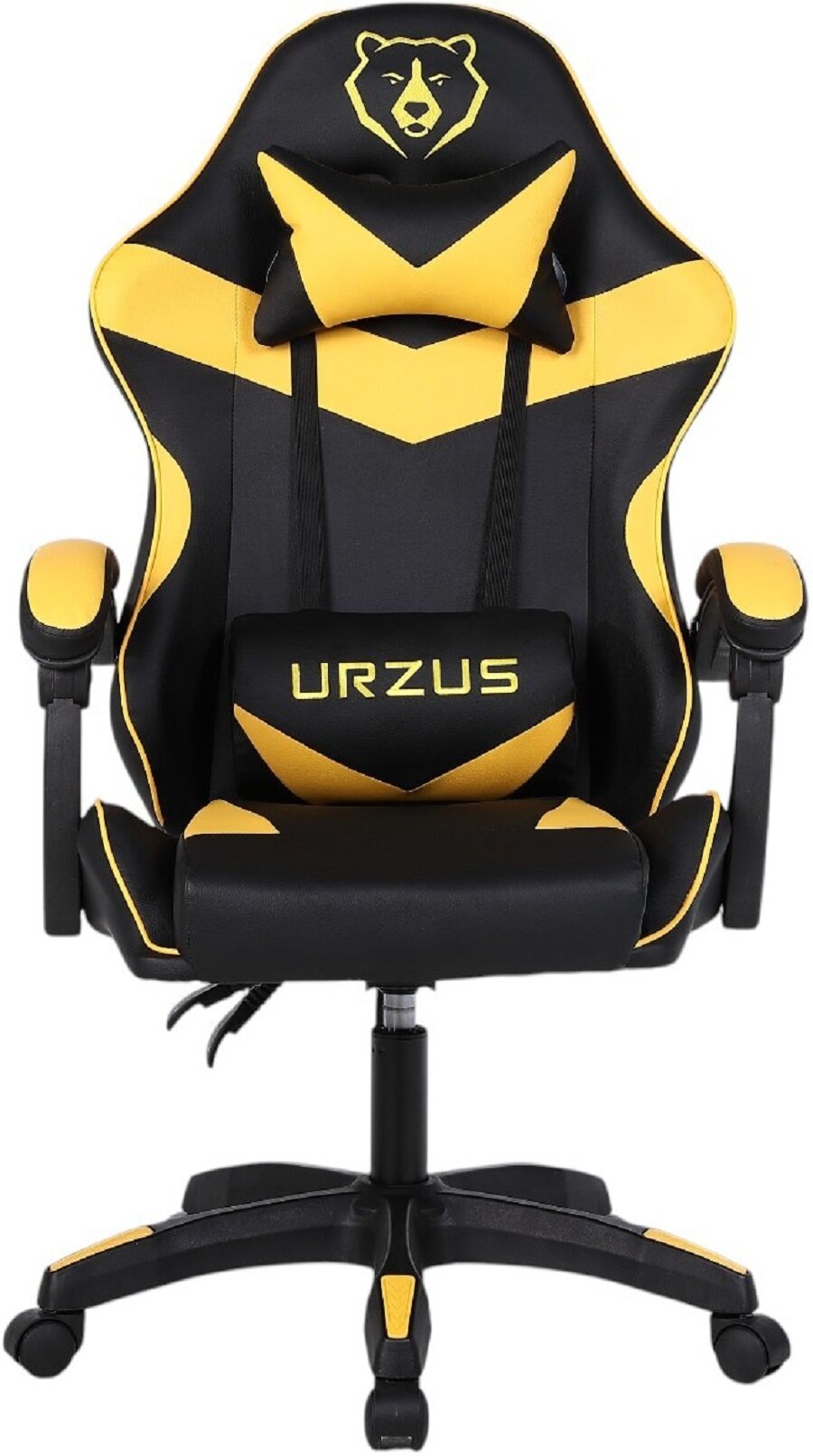 Кресло компьютерное игровое URZUS Diablo Yellow экокожа (UR-7351133)