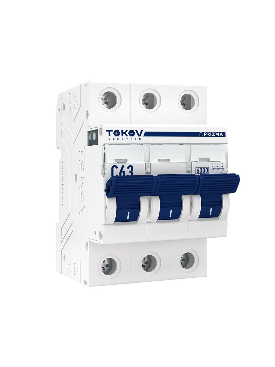 Выключатель автоматический модульный 3п C 63А 6кА PRIZMA TOKOV ELECTRIC TKE-PZ60-MCBI-3-63-C