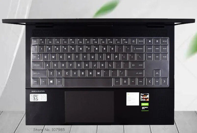 Защитный чехол для клавиатуры HP Omen 15-en, TPU Clear
