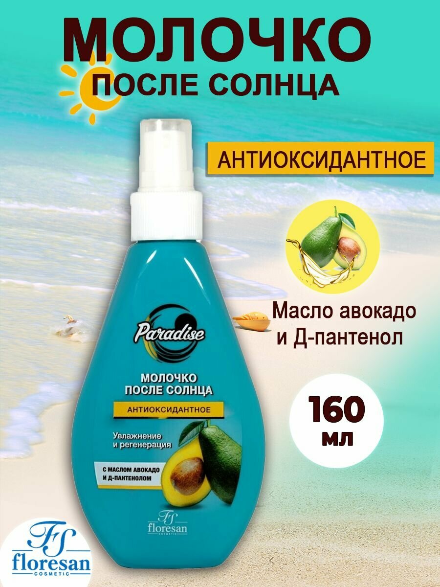 Floresan Молочко после солнца с маслом авокадо и Д-пантенолом160 мл
