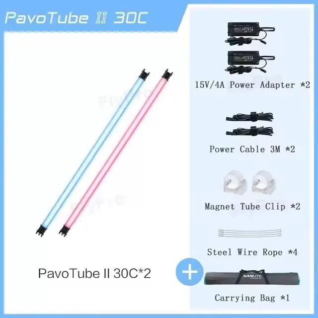 Nanlite PavoTube II 15C / 30C RGB светодиодный трубчатый светильник PavoTube II 30CX2