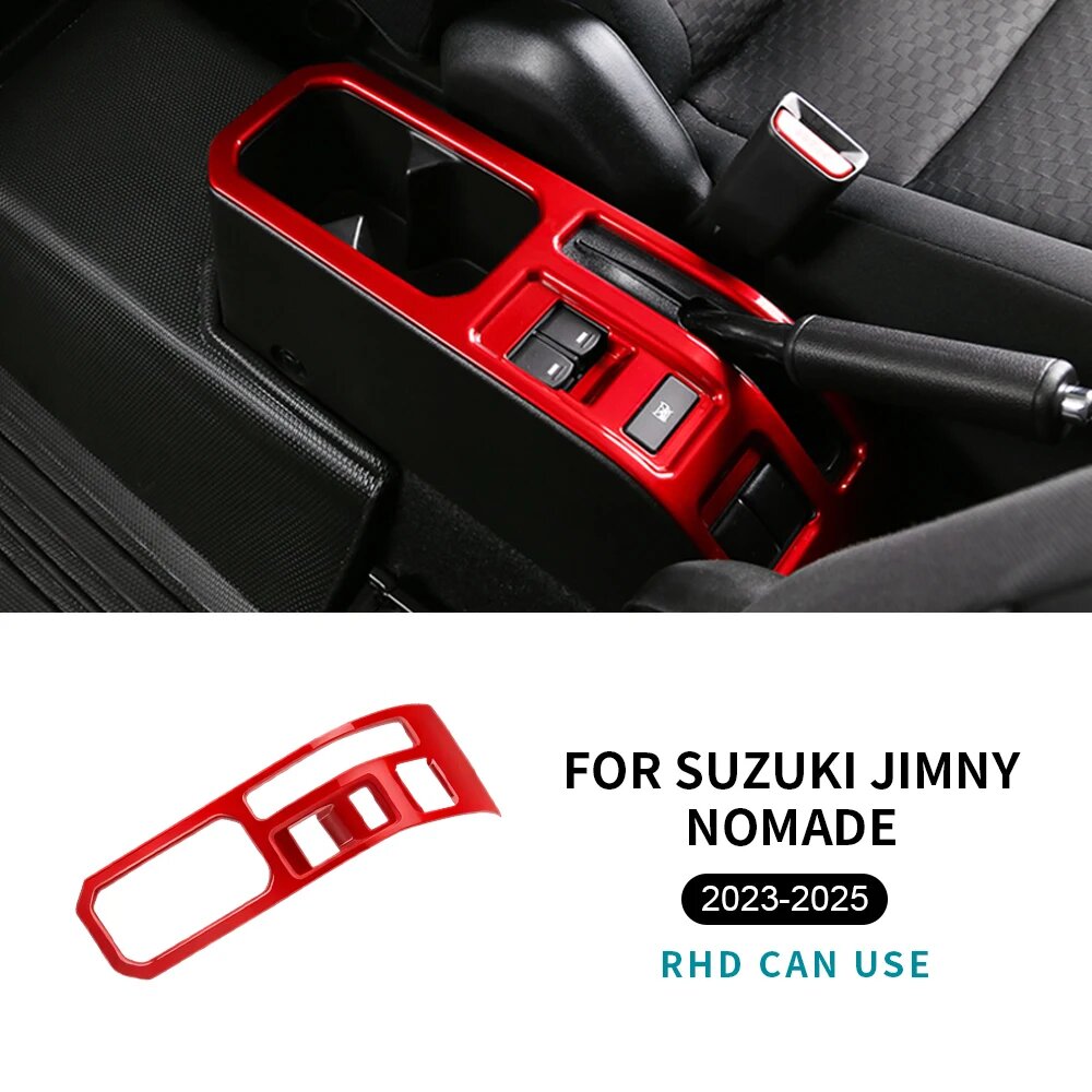 Крышка панели ручного тормоза центральной консоли автомобиля для Suzuki Jimny Nomade Red, Красный