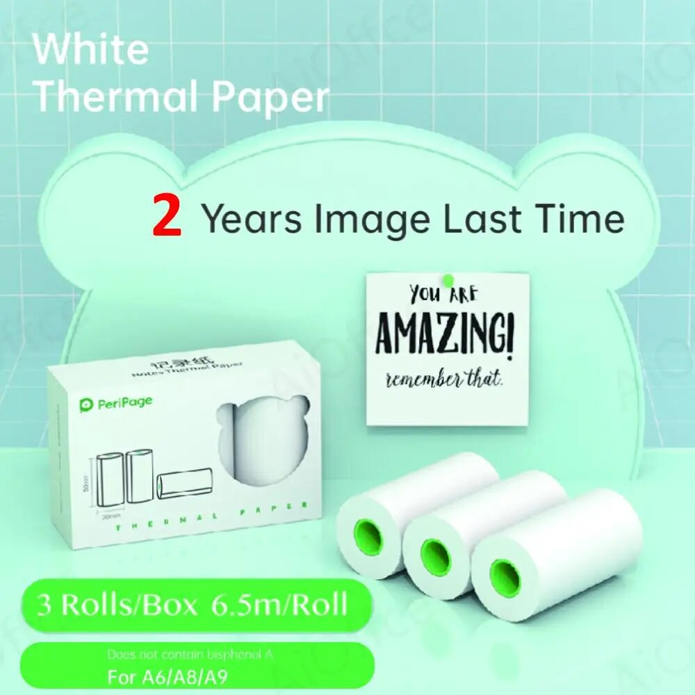 Термобумага для принтера Poooli Papeang Белый, 3 notes on sale