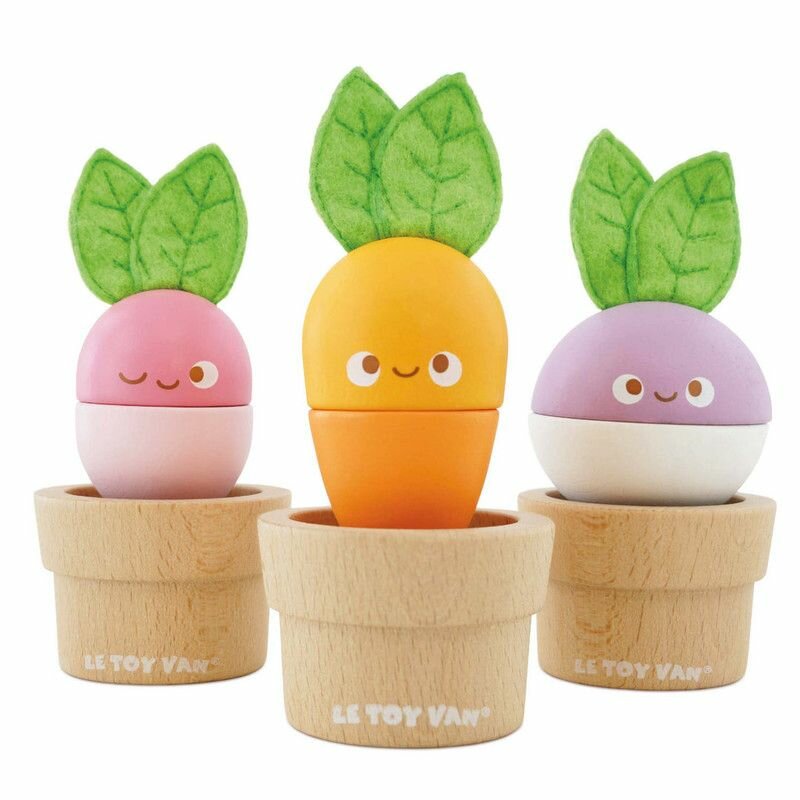 Игровой набор для садоводства Le Toy Van Stacking Wooden Veggies