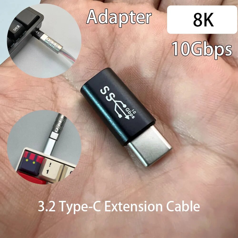 USB-C адаптер 10Gbit/s 8K, черный